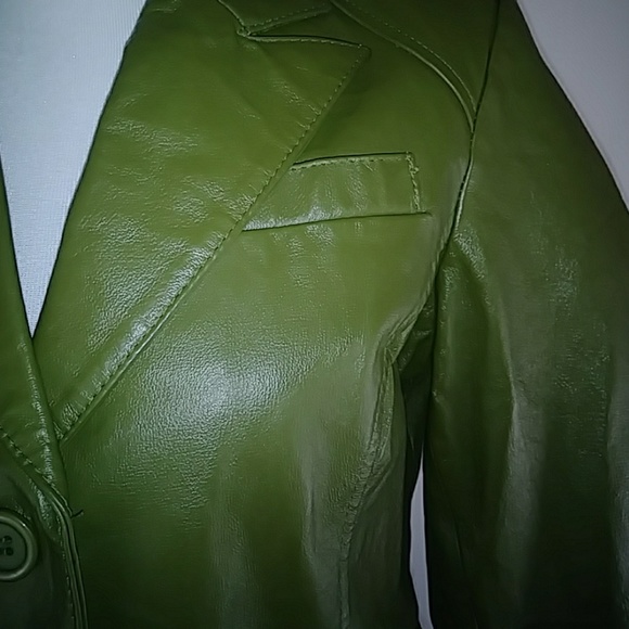 metrostyle | Jackets & Coats | Metrostyle Womens Leather Jacket Green ...